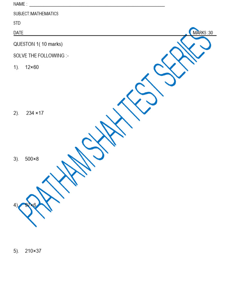 Yuvaan Test Paper | PDF