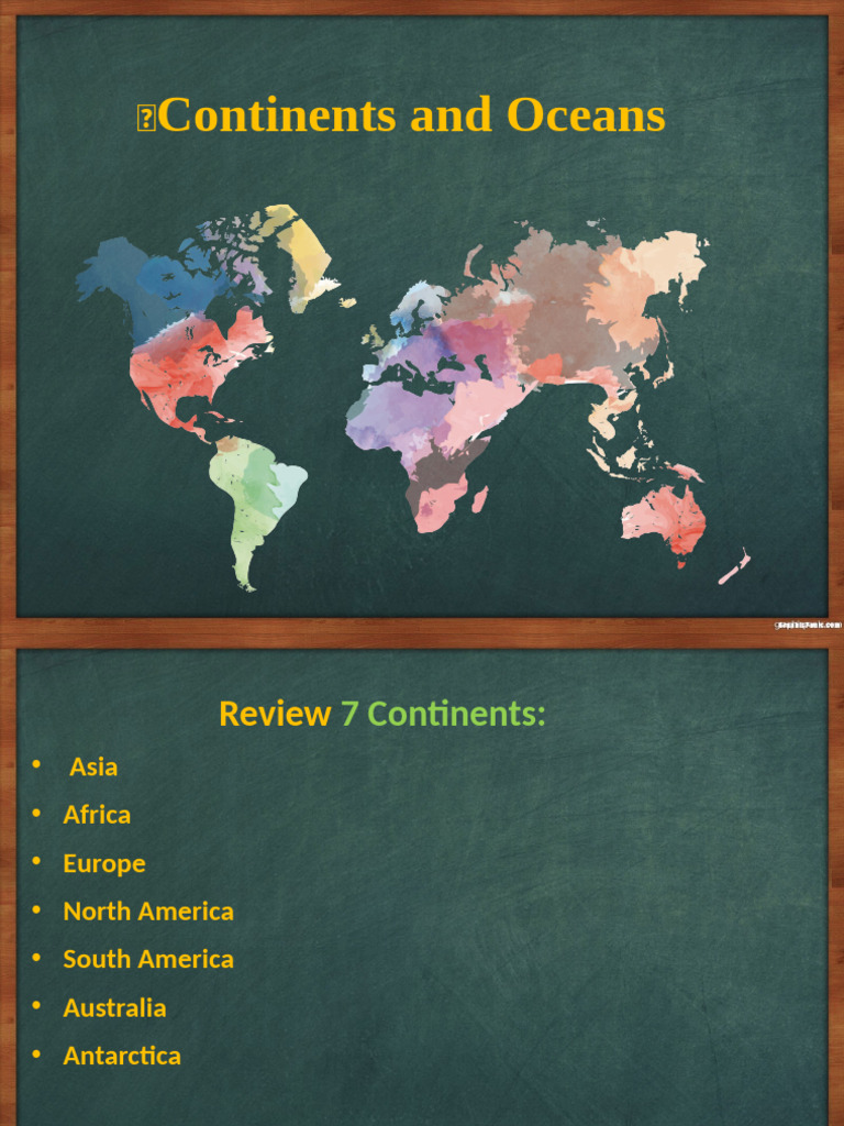 Continents and Oceans Overview Guide | PDF
