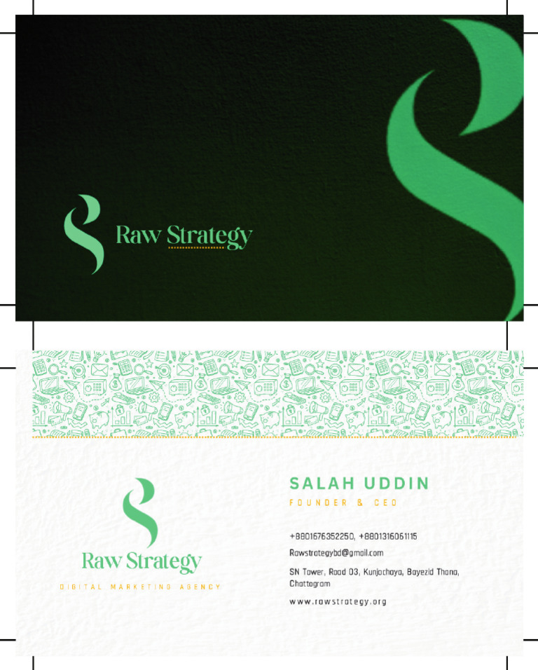 Raw Strategy Business Card Final | PDF
