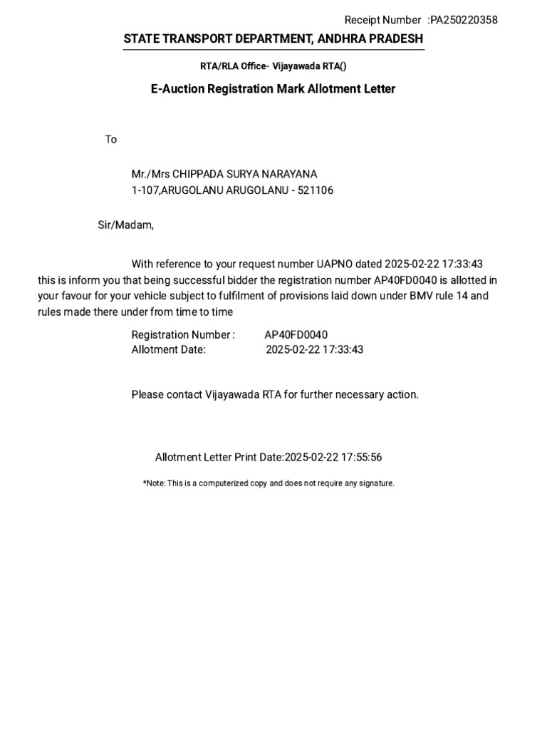 Fancy - Parivahan.gov - in Fancy Faces Pdfprints PublicAllotmentLetter ...