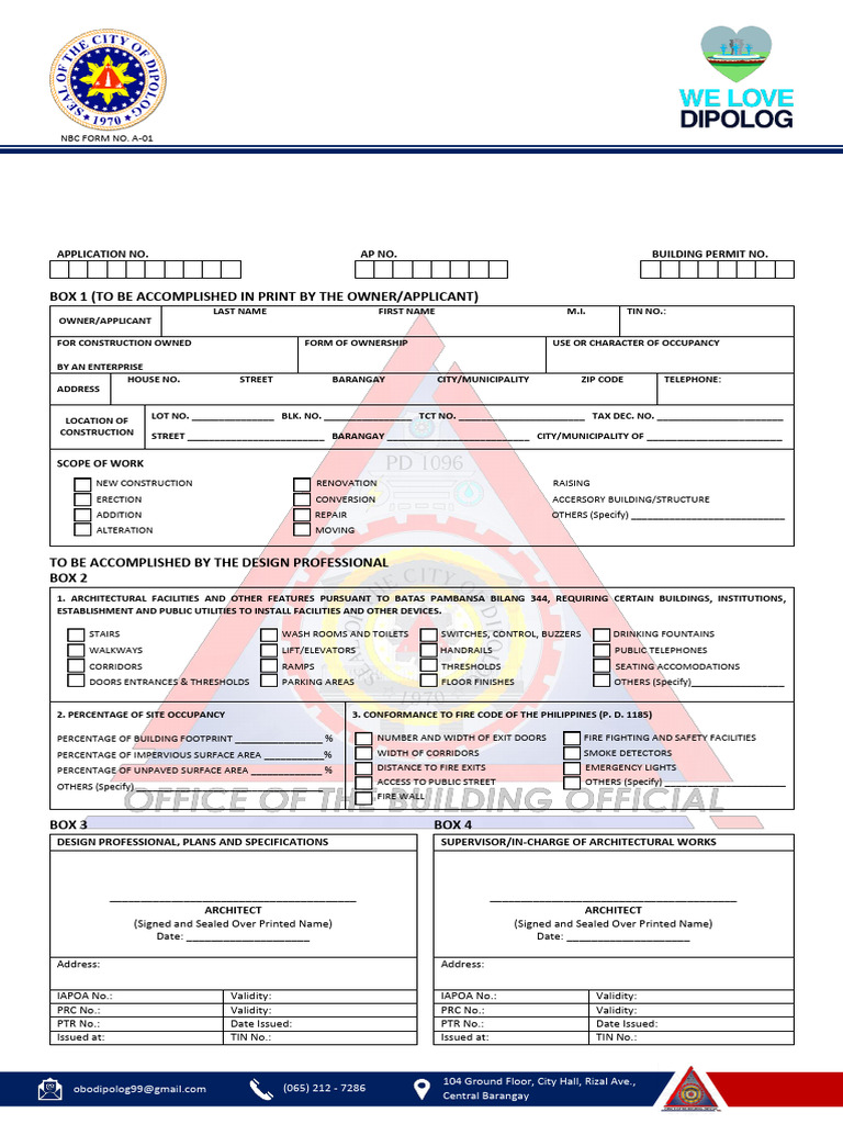 Architectural Permit Application Form | PDF | Elevator