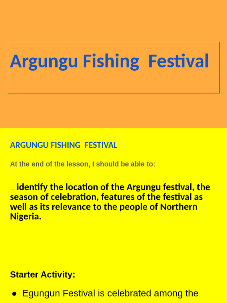 Argungu Fishing Festival Overview | PDF