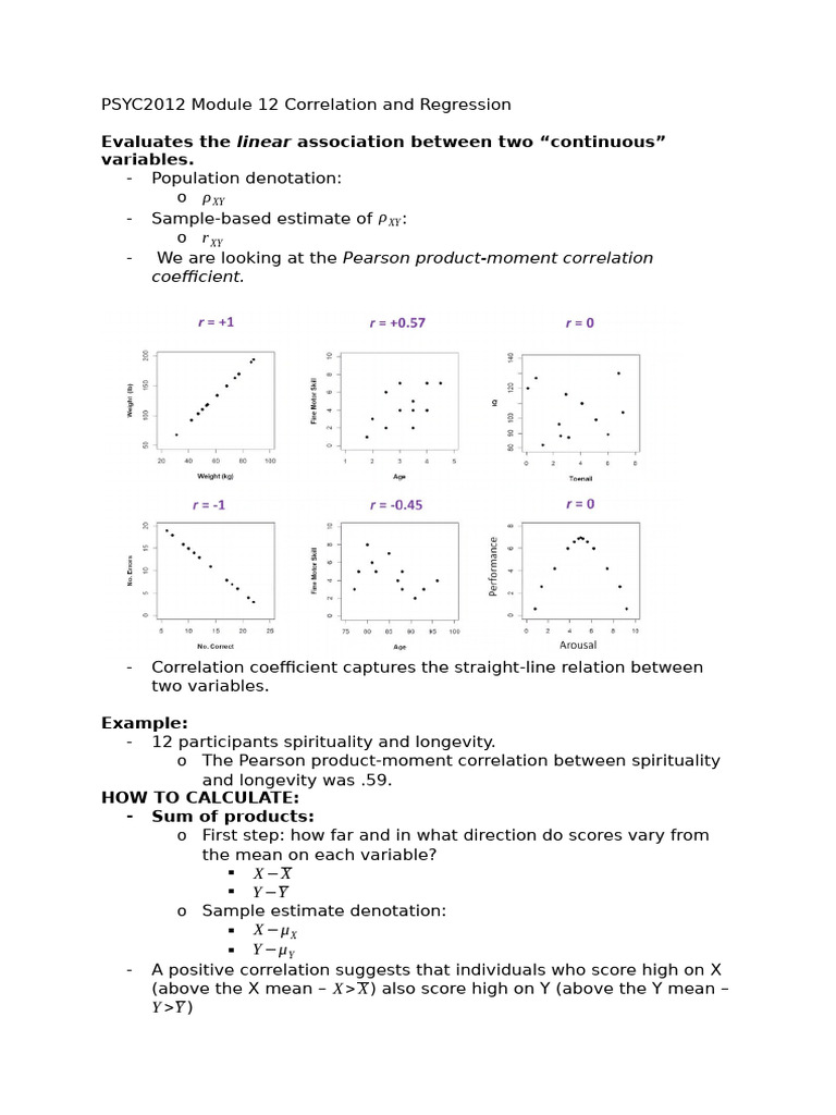 Correlation and Regression Analysis Guide | PDF | Scientific Method ...