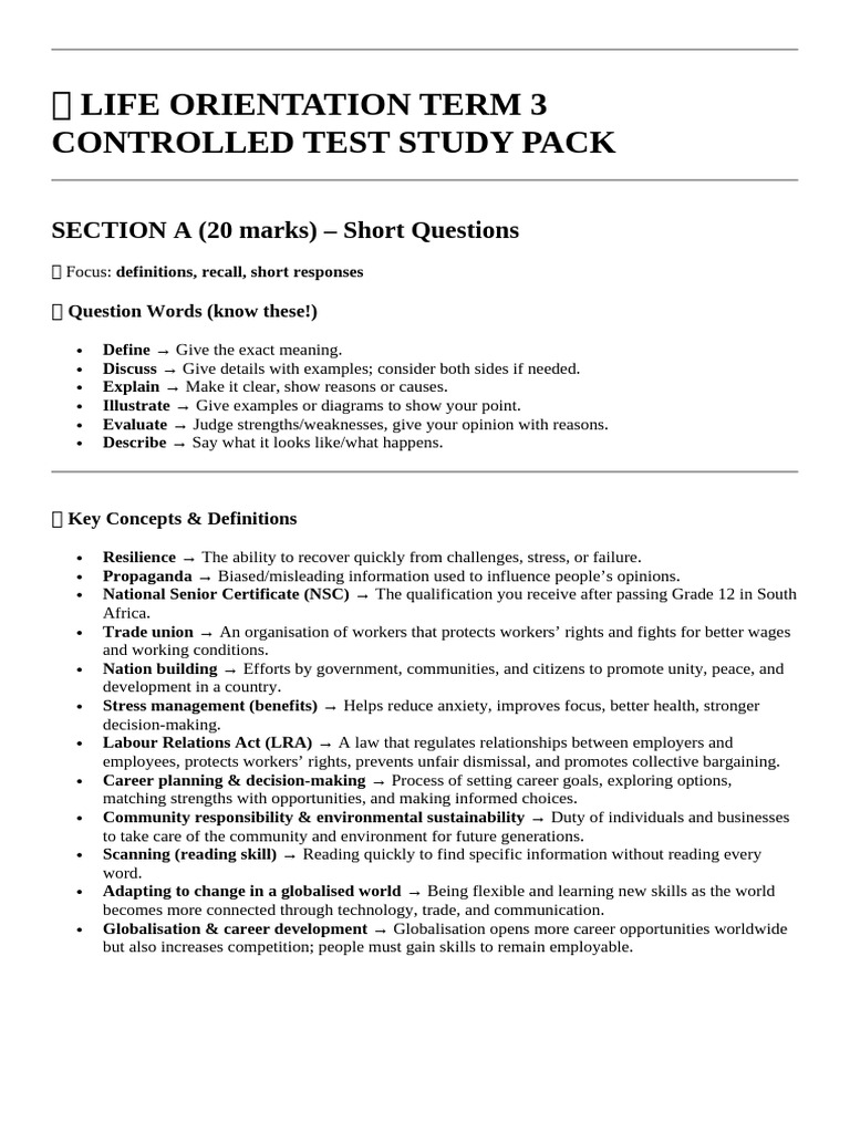 Understanding Life Orientation Concepts | PDF | Social Media | Popular ...