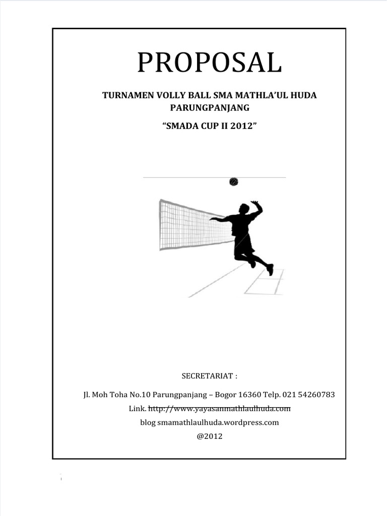 Contohproposal.id - Contoh Proposal Kegiatan Turnamen Bola Voli 5 (1) | PDF