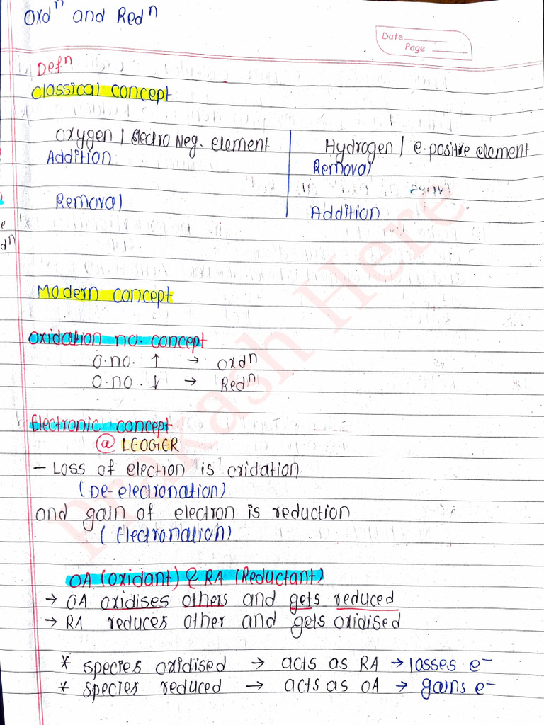 Oxidation and Reduction | PDF