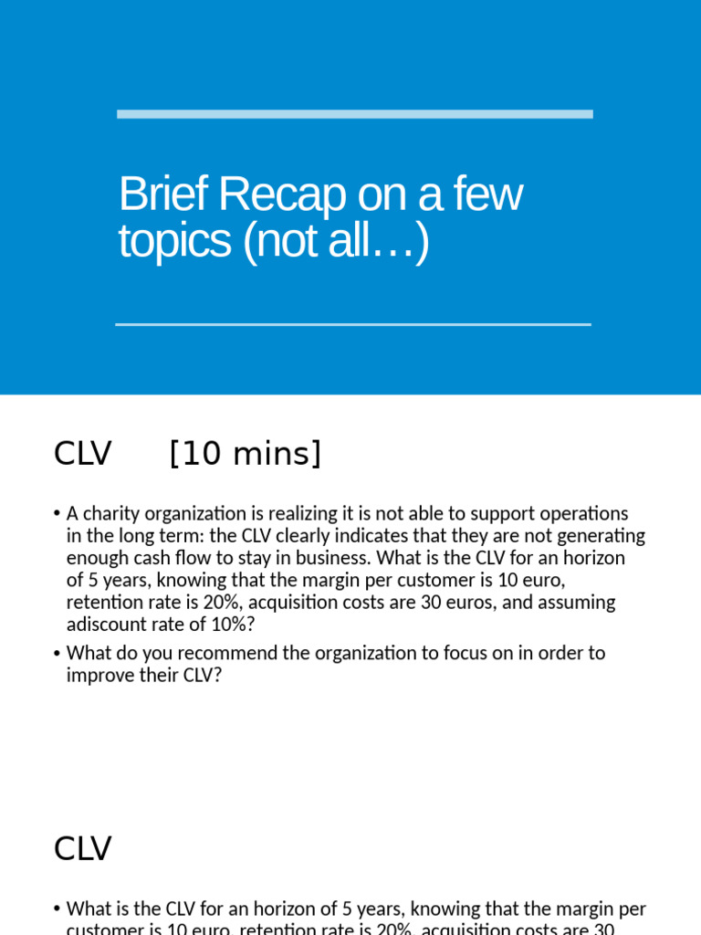 CLV and Pricing Strategies for Organizations | PDF | Marketing | Pricing