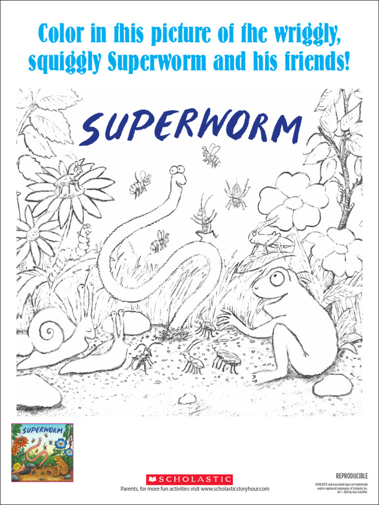 Superworm Coloring Sheets Printable | PDF
