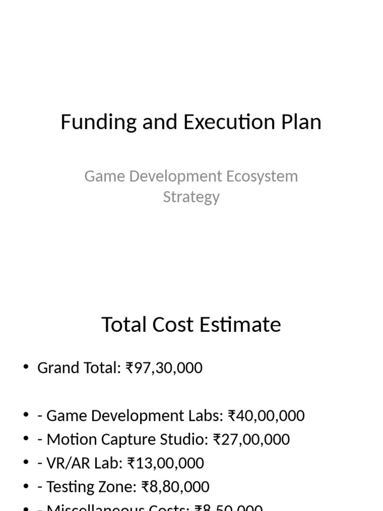 Game Development Funding Strategy Plan | PDF | Economies