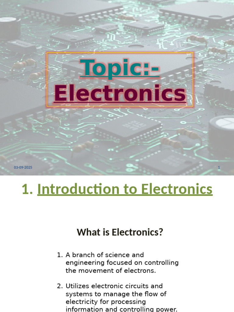 Electronics | PDF | Electronic Component | Electronics