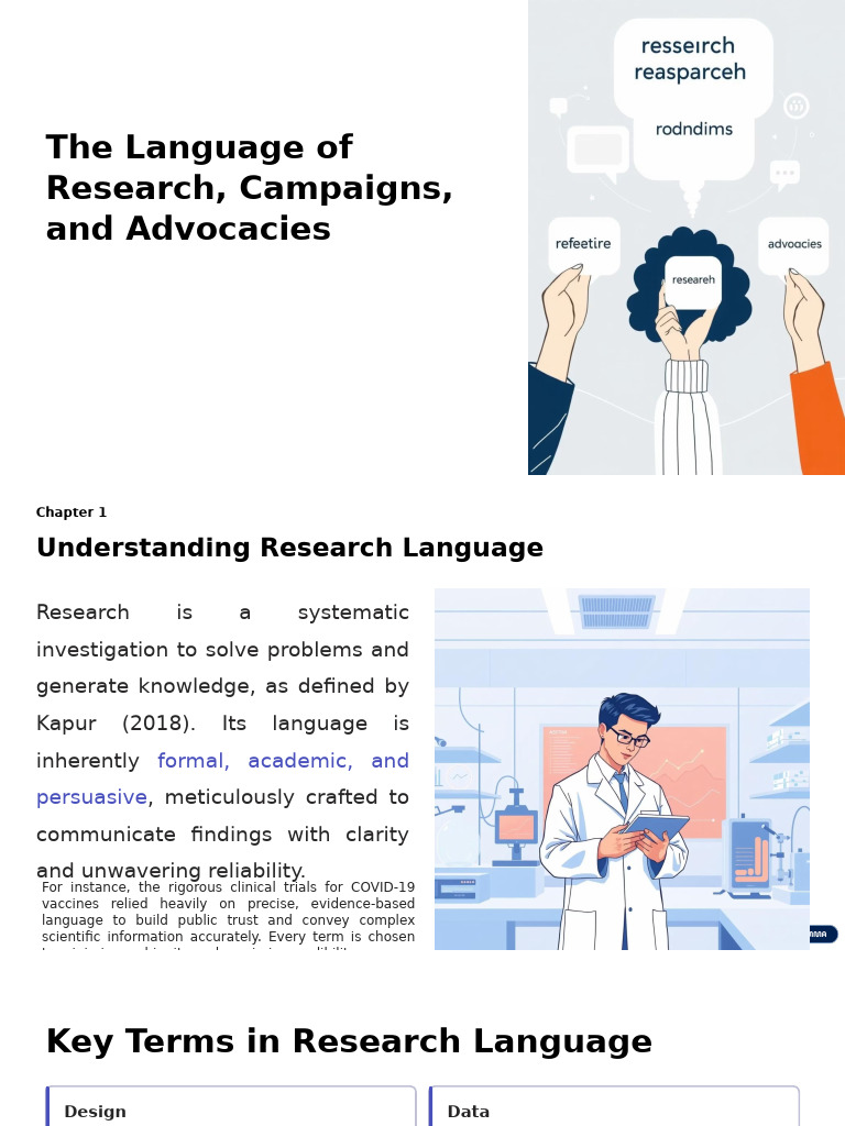 The Language of Research Campaigns and Advocacies | PDF | Experiment ...