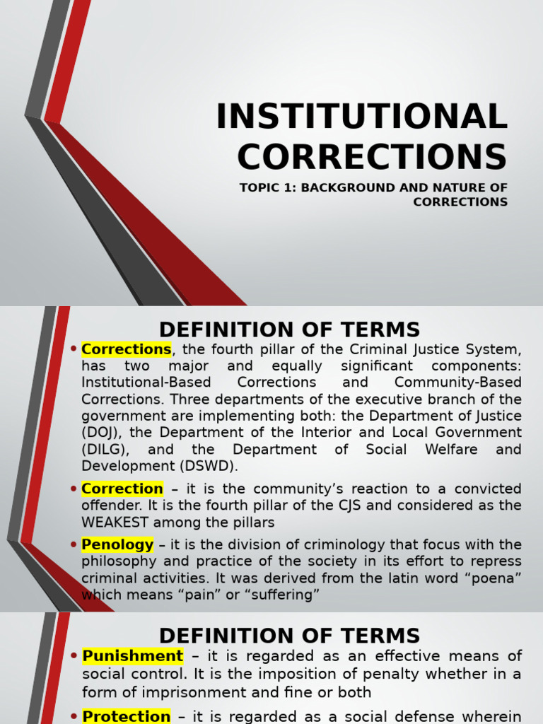 Understanding Corrections Definitions | PDF | Prison | Crimes