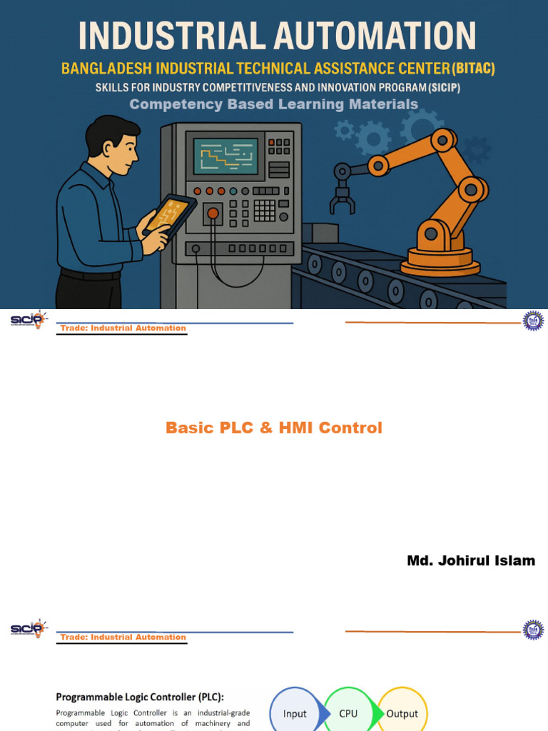 Basic PLC & HMI Control Overview | PDF | Programmable Logic Controller ...