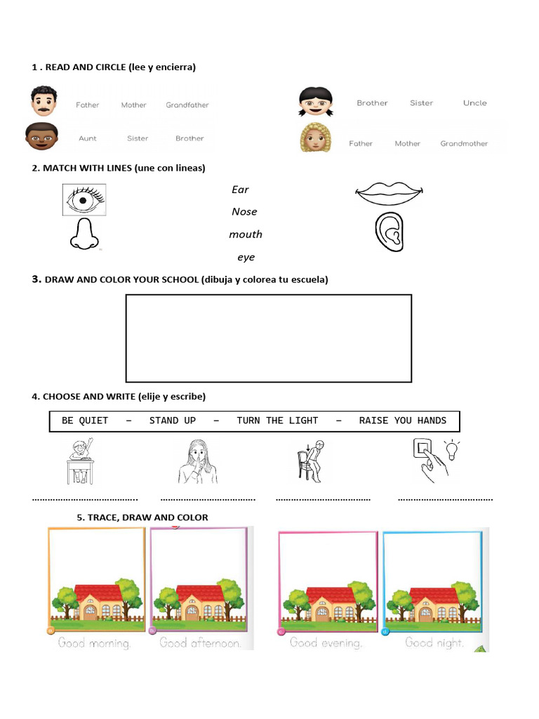 Temas de Examen de Ingles de 2do Grado | PDF