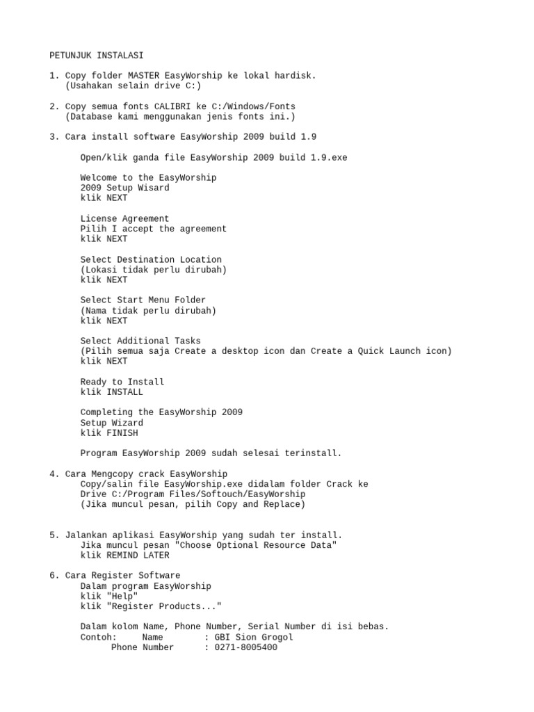 Petunjuk Instalasi | PDF