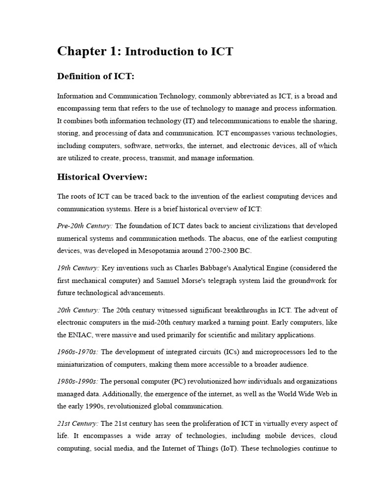 Chapter 1 | PDF | Information Technology | Information And ...