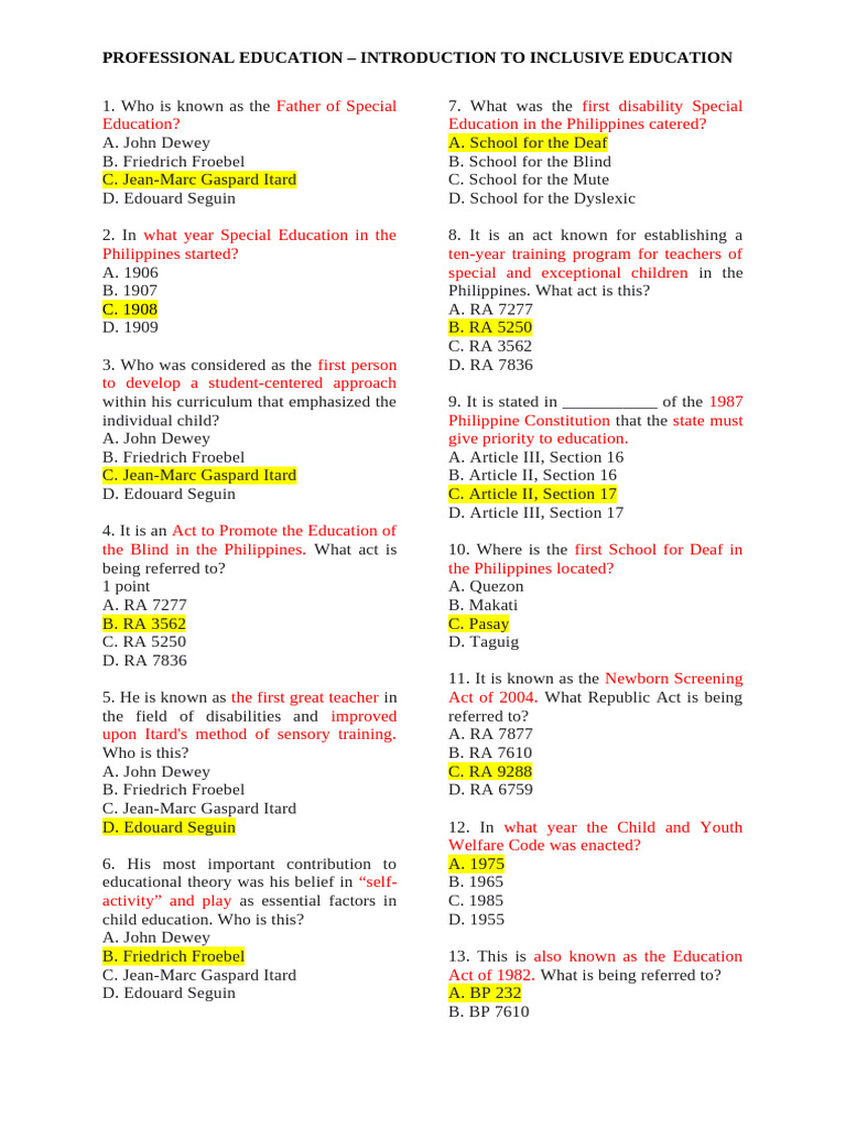 Introduction To Inclusive Education | PDF | Special Education | Intellectual Disability