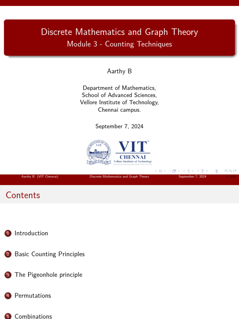 Counting Techniques in Discrete Math | PDF | Discrete Mathematics ...