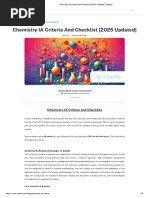 Chemistry IA Criteria and Checklist 2025 | PDF | Methodology | Accuracy ...