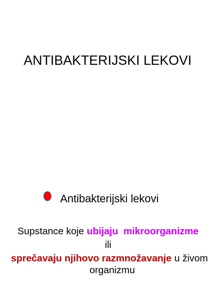 Antibakterijski Lekovi | PDF