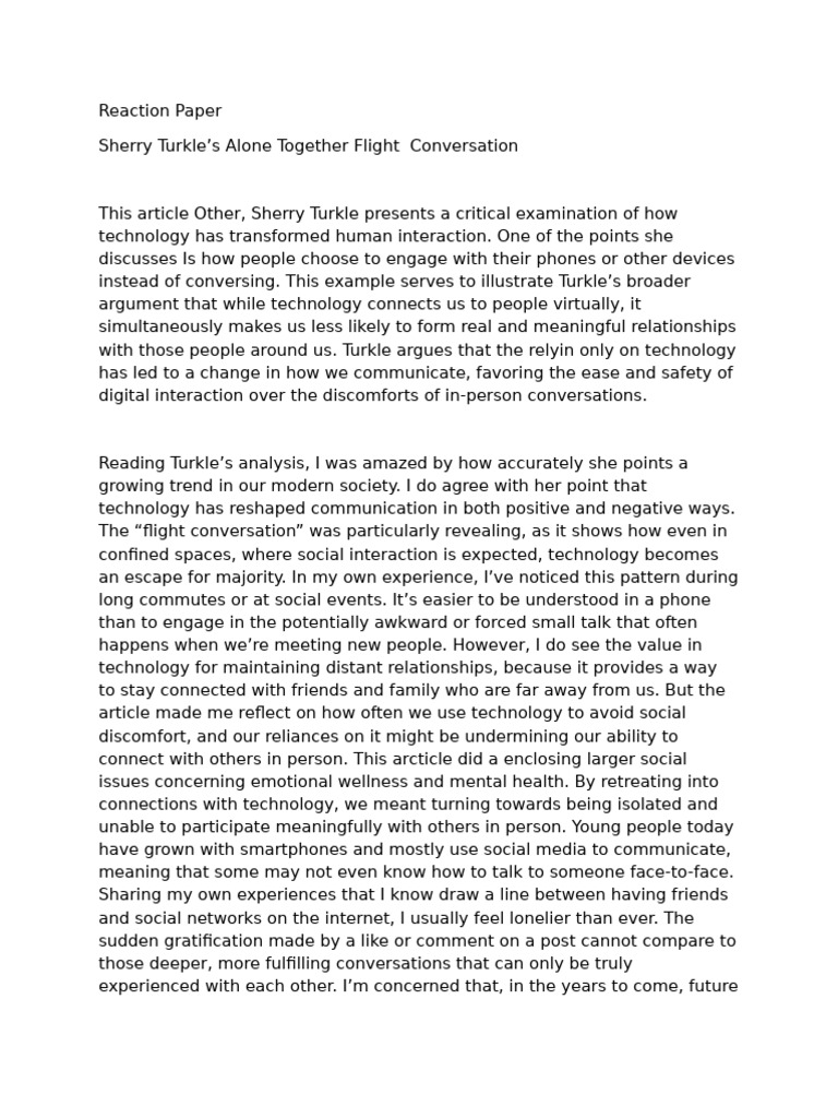 ReactionPaper Tandayu Zymhond | PDF | Conversation | Behavioural Sciences