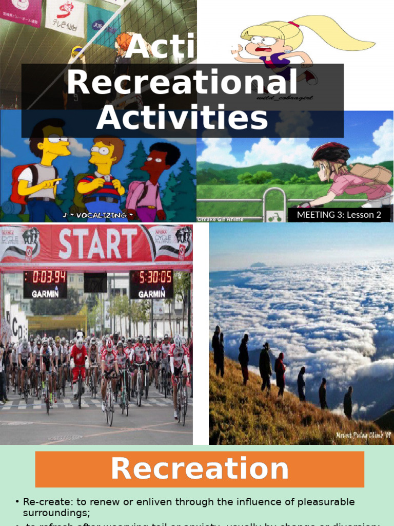 Active vs Passive Recreation Guide | PDF | Aerobic Exercise ...