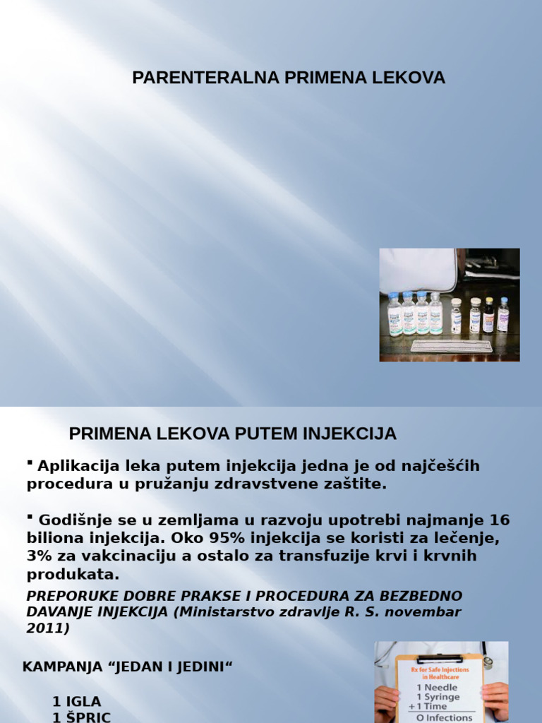 Parenteralna Primena Leka | PDF