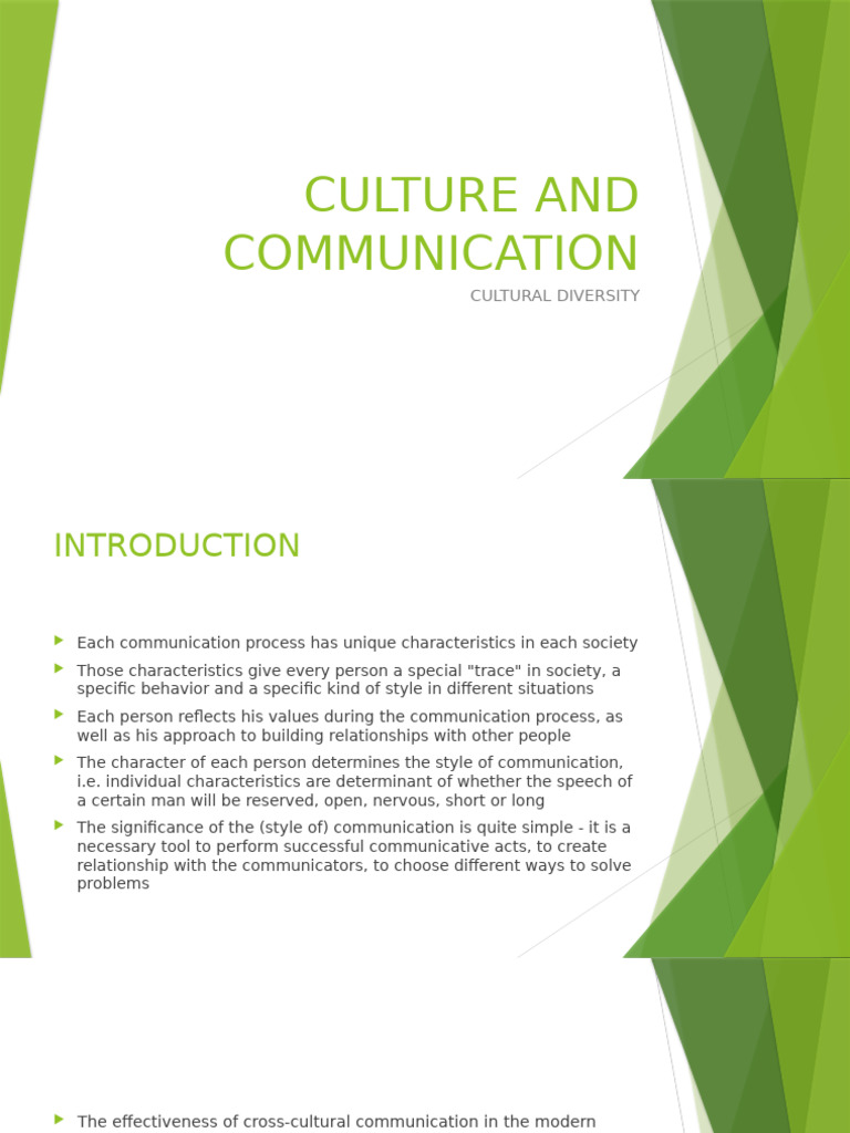 Communication in Cultural Diversity | PDF | Communication | Liberal ...