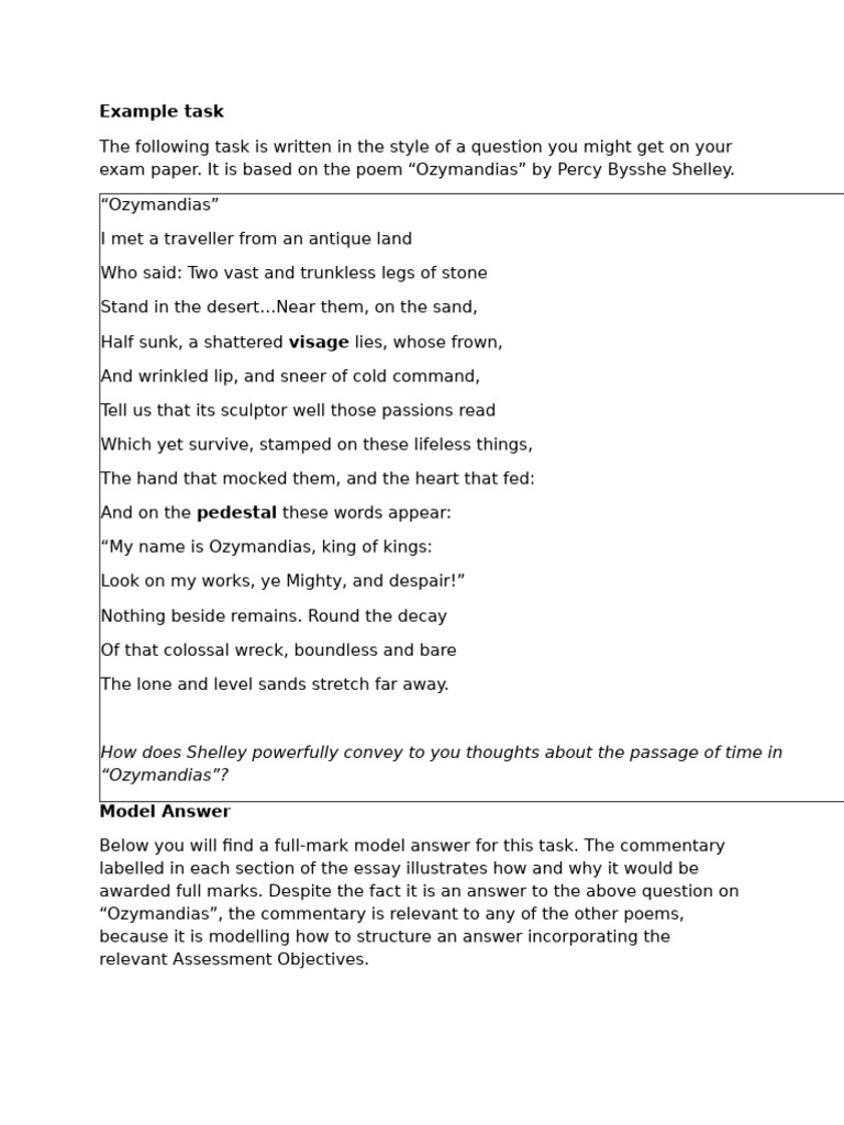 0475 Model Answer - Poem (7) | PDF | Poetry | Stanzaic Form