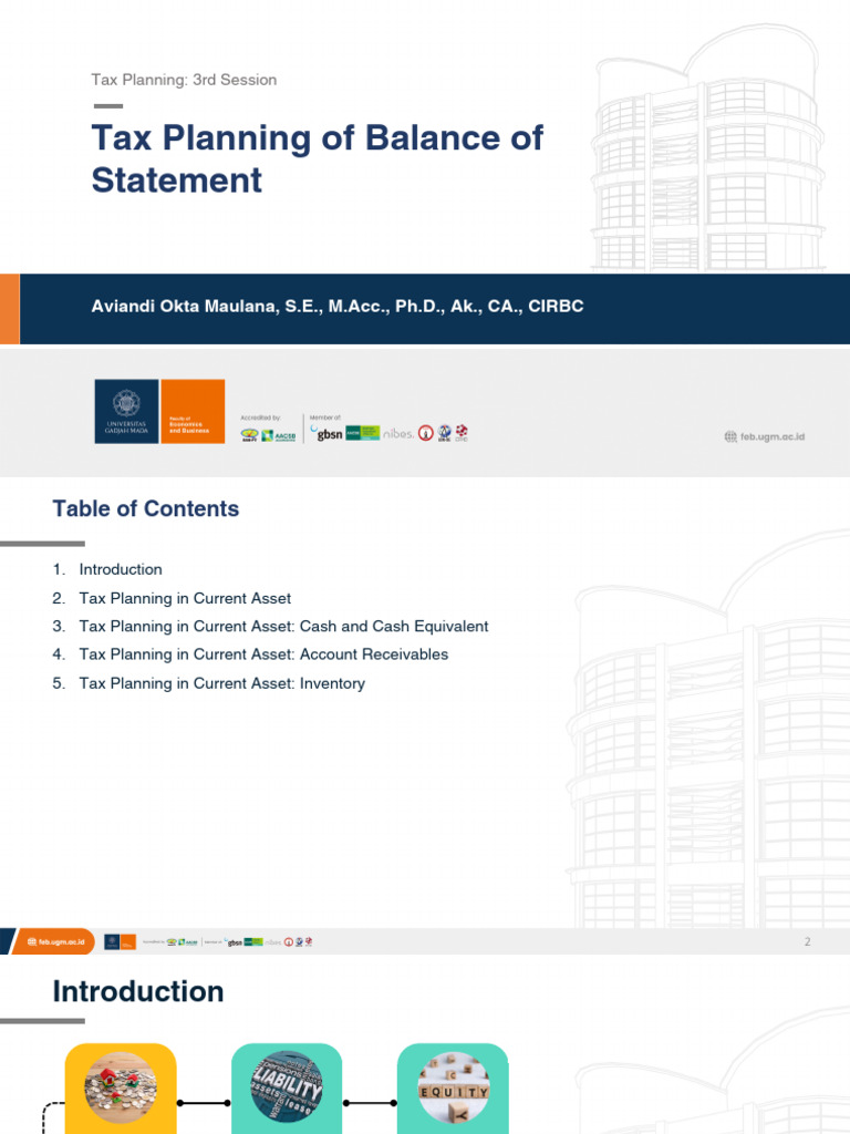 Session 3rd - Tax Planning of Balance of Statement | PDF | Bad Debt ...