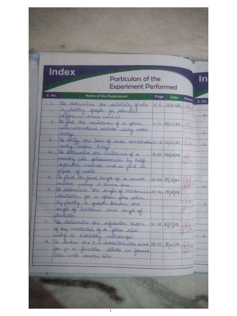 Physics Practical File | PDF
