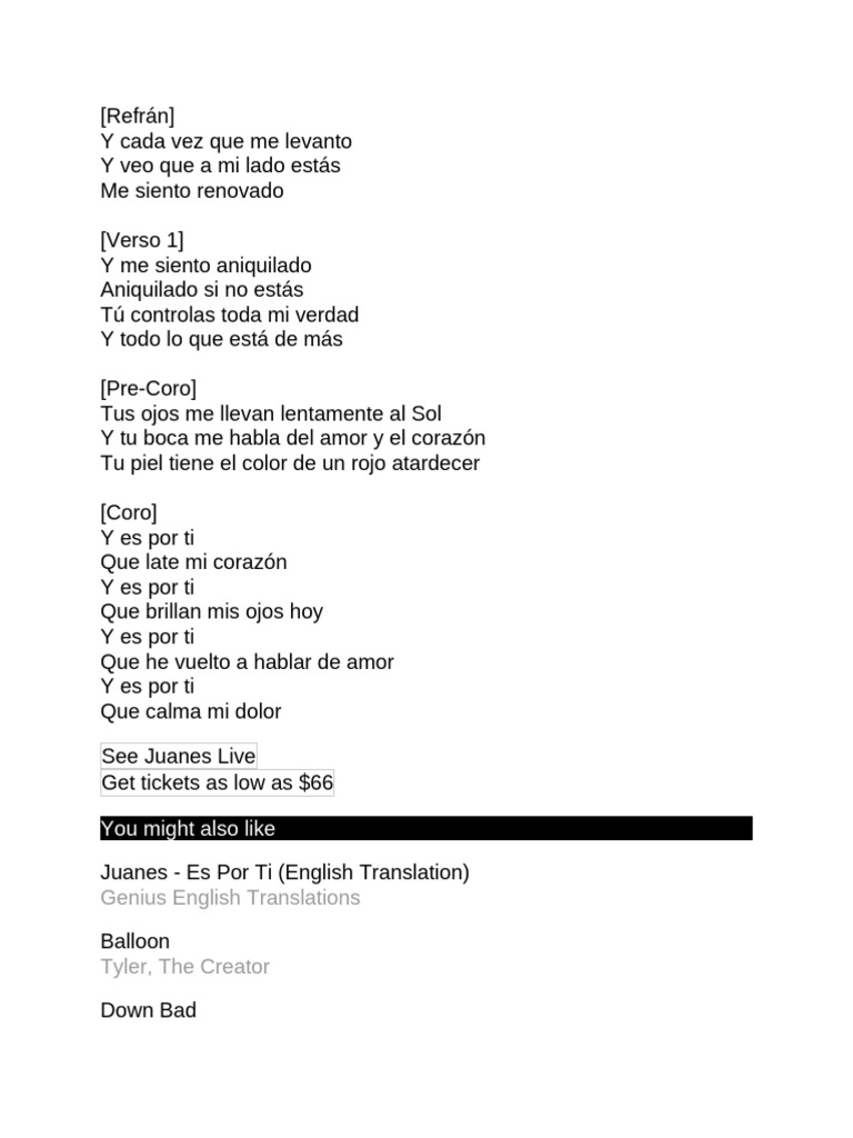 Es Por Ti | PDF