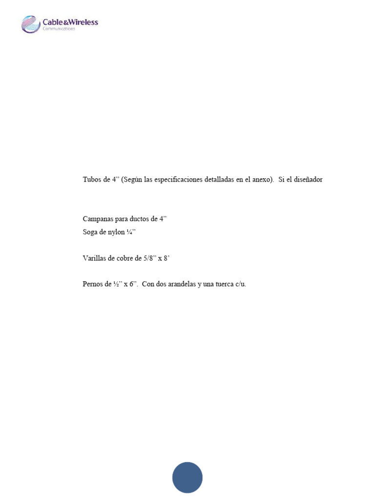 Especificaciones Técnicas de Obras Civiles de CWP | PDF