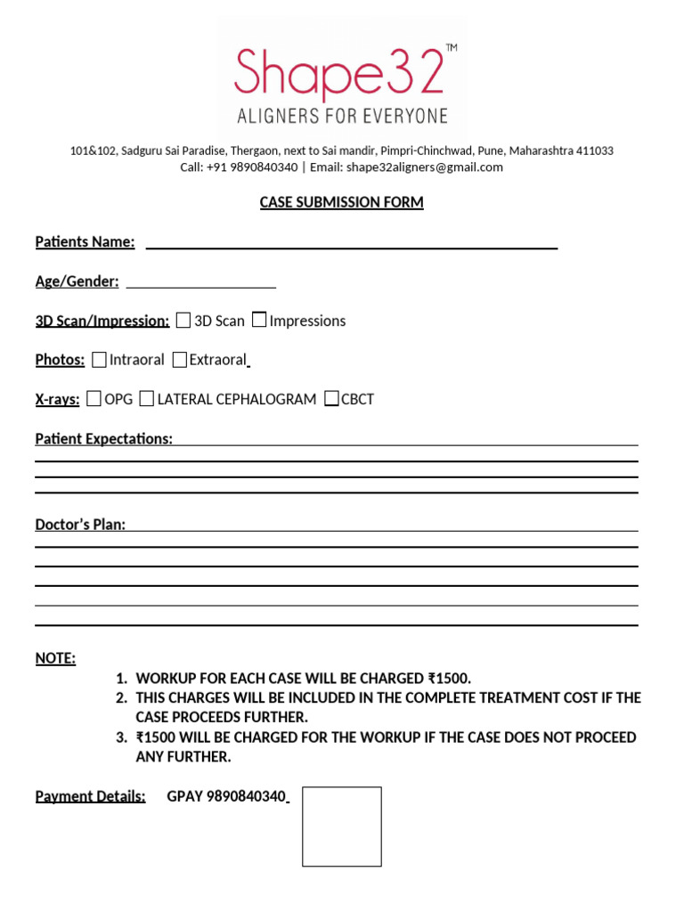 Case Submission Form Instructions | PDF