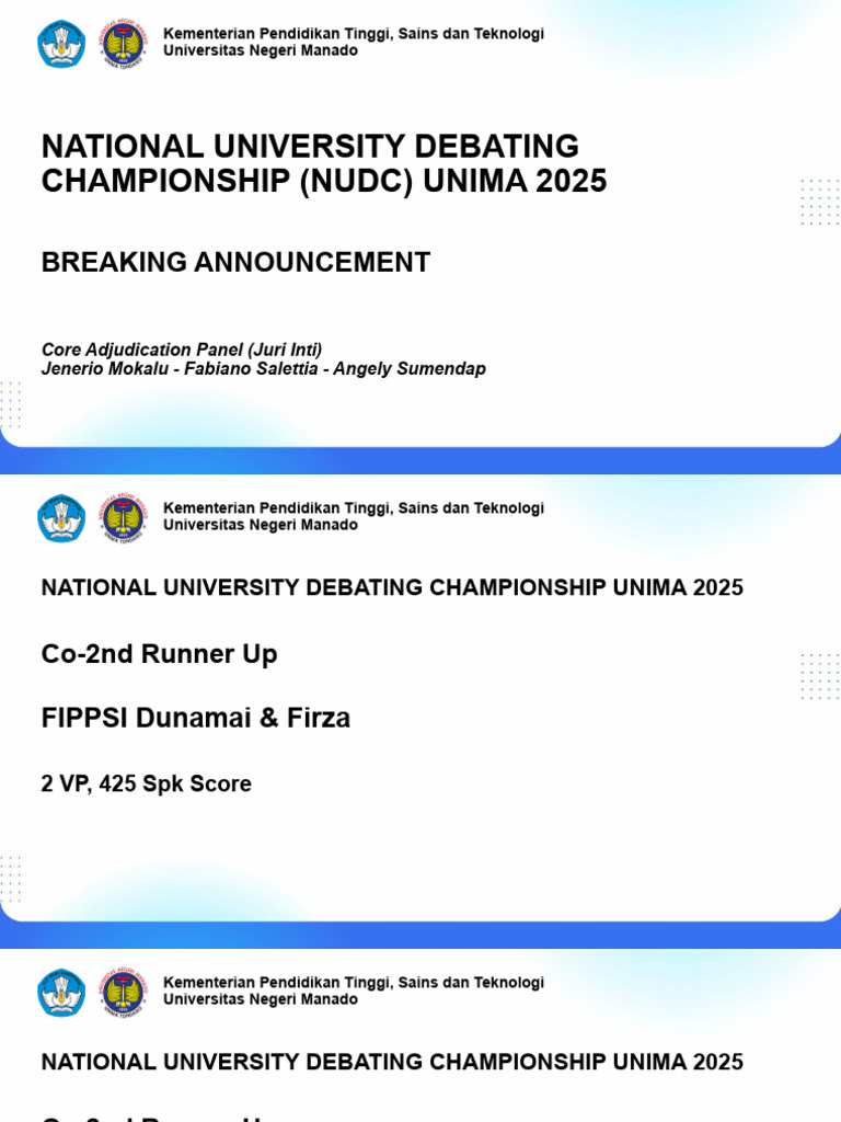 Award Nudc Unima 2025 | PDF