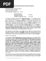 Format of Letter For Release of BG and FDR Placed Towards Base Capital and Additional Base ...