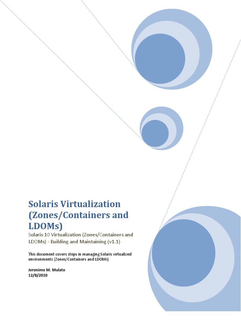 Oracle Solaris Virtualization Pdf Areas Of Computer Science Data