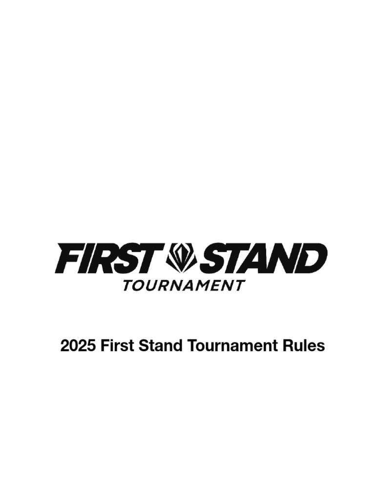 First Stand 2025 Rulebook | PDF | Clothing | Headphones
