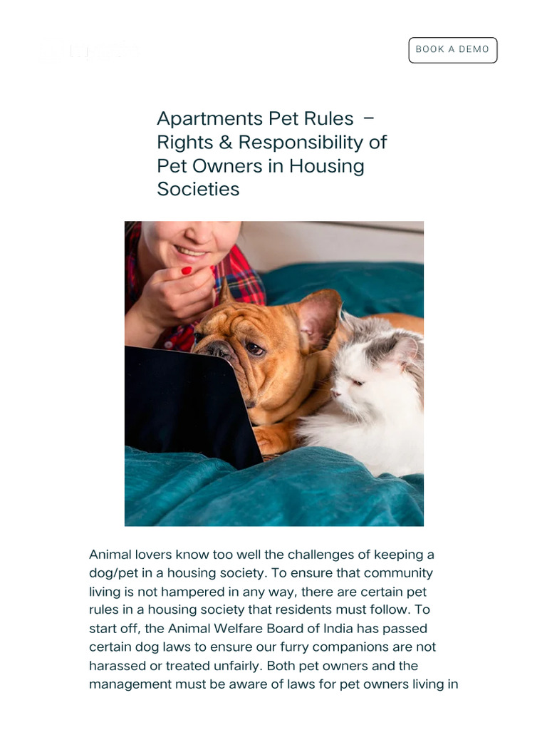 Pet Rules and Rights in Housing Societies | PDF | Pet | Cruelty To Animals