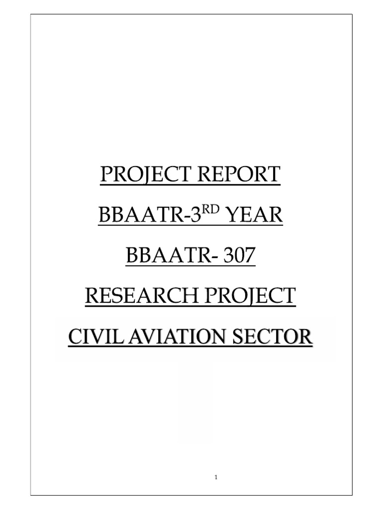 Civil Aviation Project Report (Jitesh Muniya) | PDF
