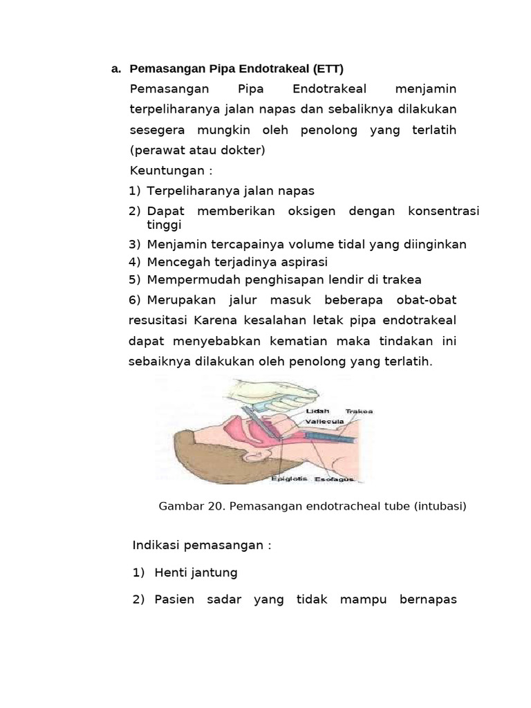 Pemasangan Pipa Endotrakeal | PDF