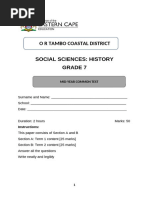 Grade 7 History Exam: June 2021 | PDF | Slavery