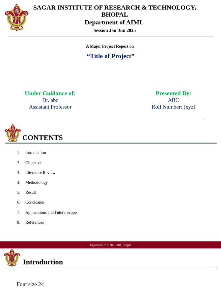 Prsentation Format Aiml New | PDF