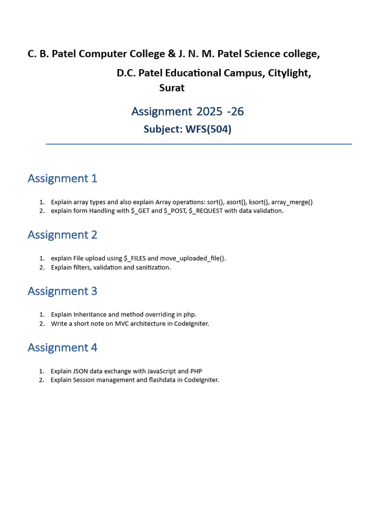 PHP Assignment | PDF