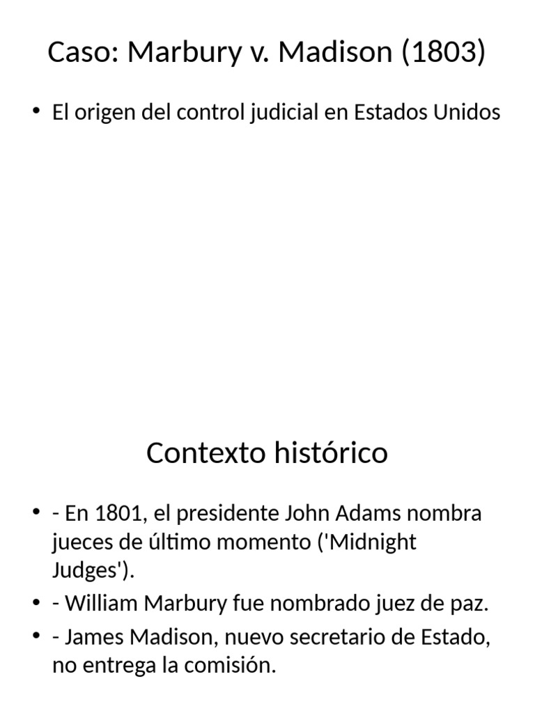 Marbury V Madison Presentacion | PDF