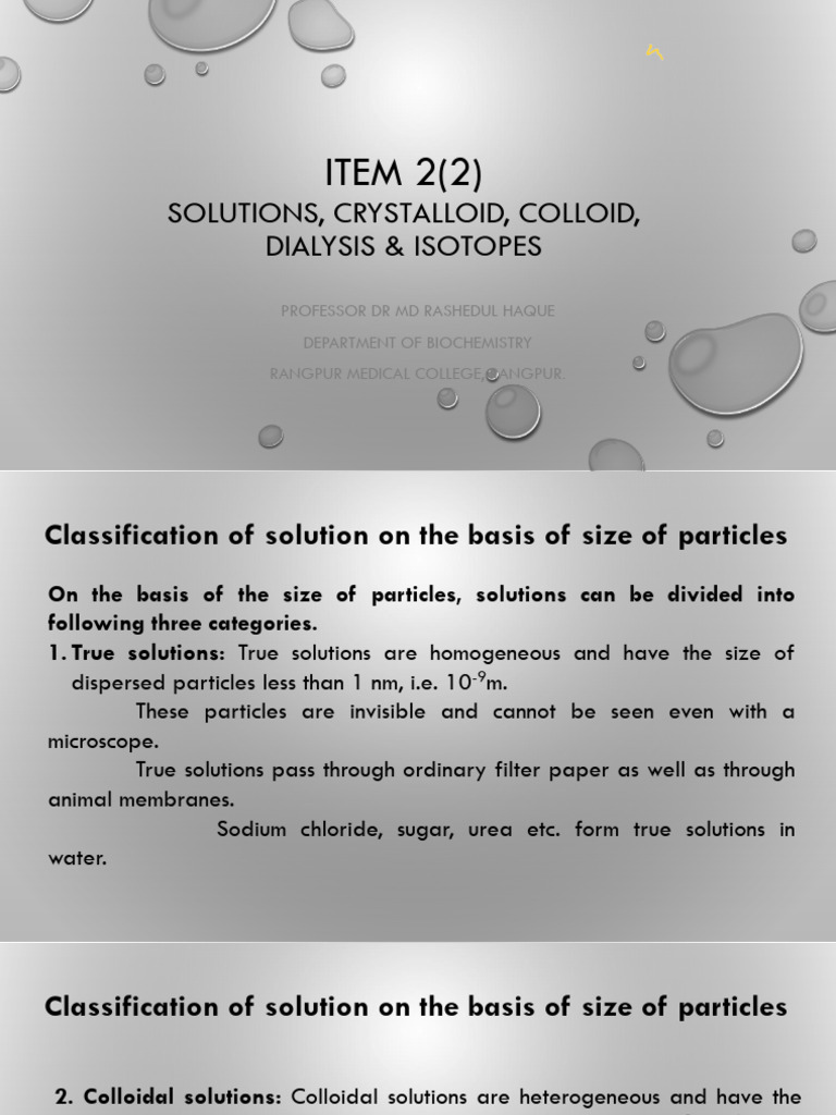 Item 2 | PDF | Colloid | Emulsion