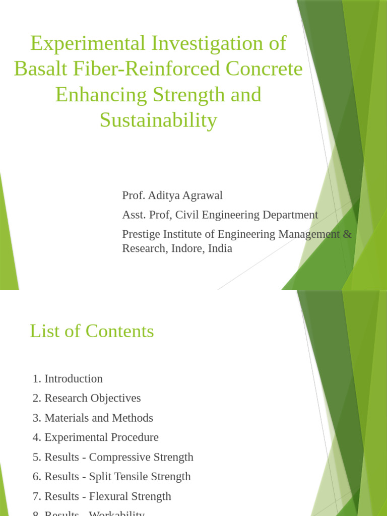 Basalt Fiber-Reinforced Concrete Study | PDF | Concrete | Cement