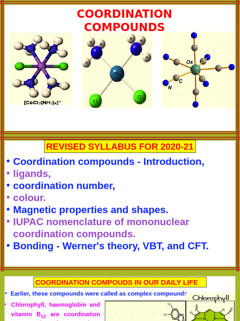 Coordination Compounds | PDF | Coordination Complex | Ligand