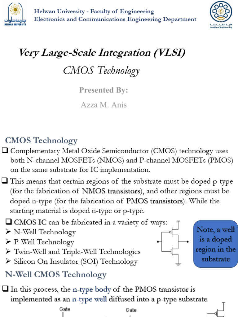 CMOS Technology in VLSI Design | PDF | Cmos | Mosfet