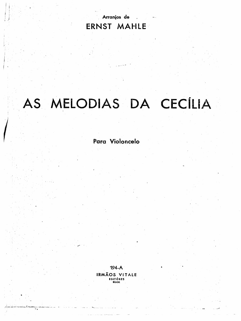 Melodias Da Cecilia - Cello | PDF